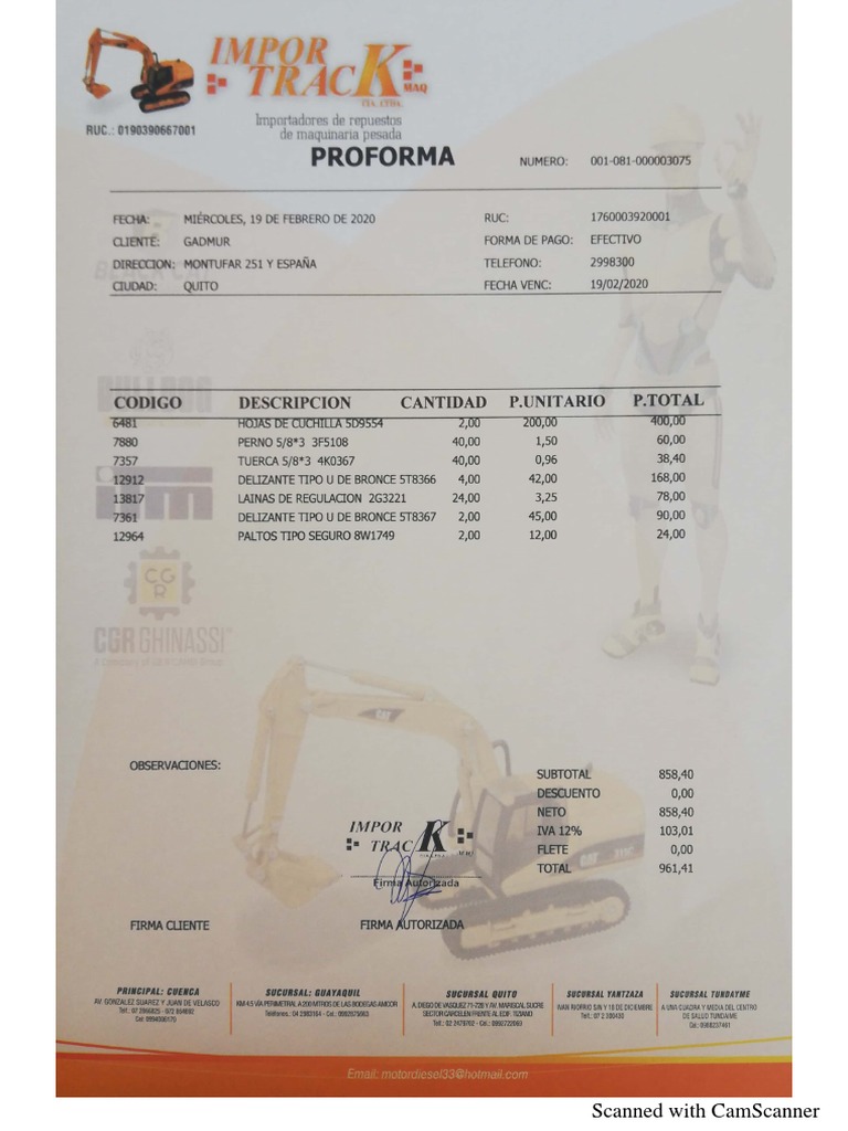 PROFORMA | PDF
