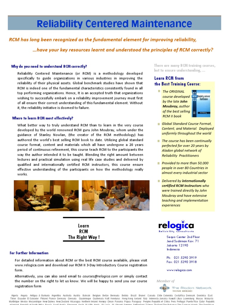 Reliability Centered Maintenance Training