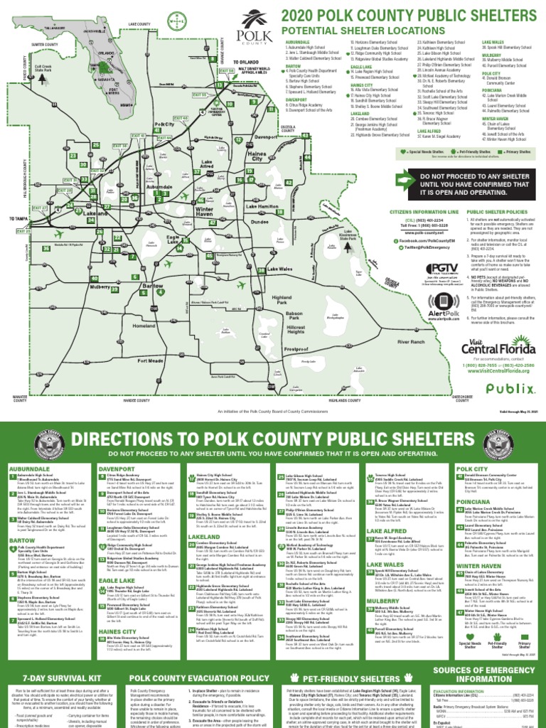 Map: English 2020 Polk County Emergency Shelters