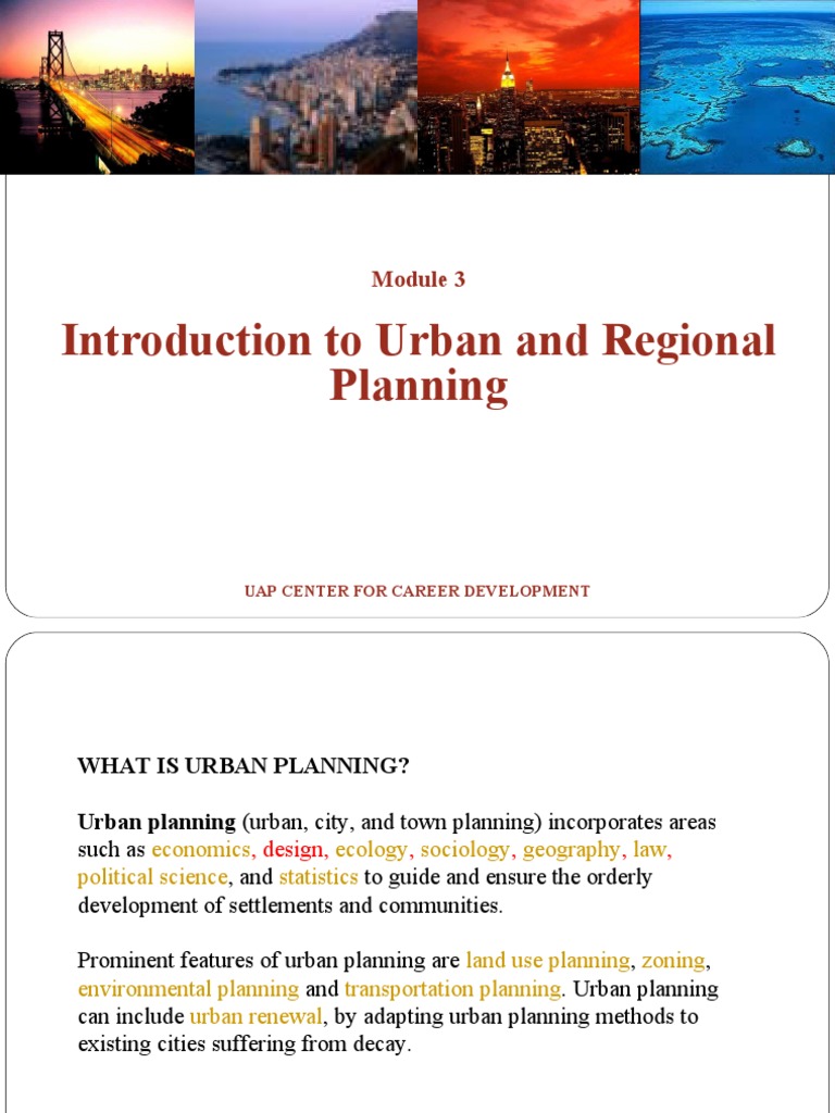 mODULE 3 - Urban & Regional Planning | PDF | Urban Planning | Transport