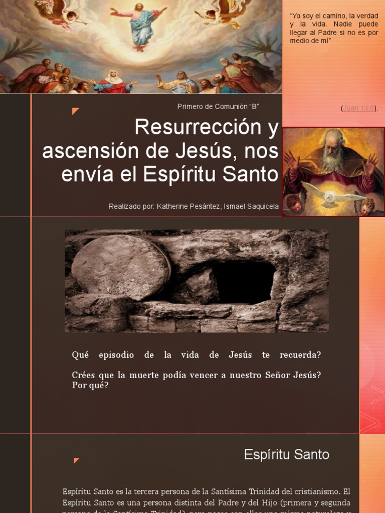 Resurrección y Pentecostés de Jesús | PDF | espíritu Santo | La ...