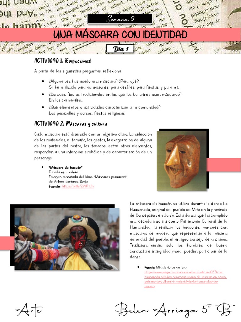 Máscaras Peruanas: Huaconada y Cultura | PDF | Máscara | Bailes