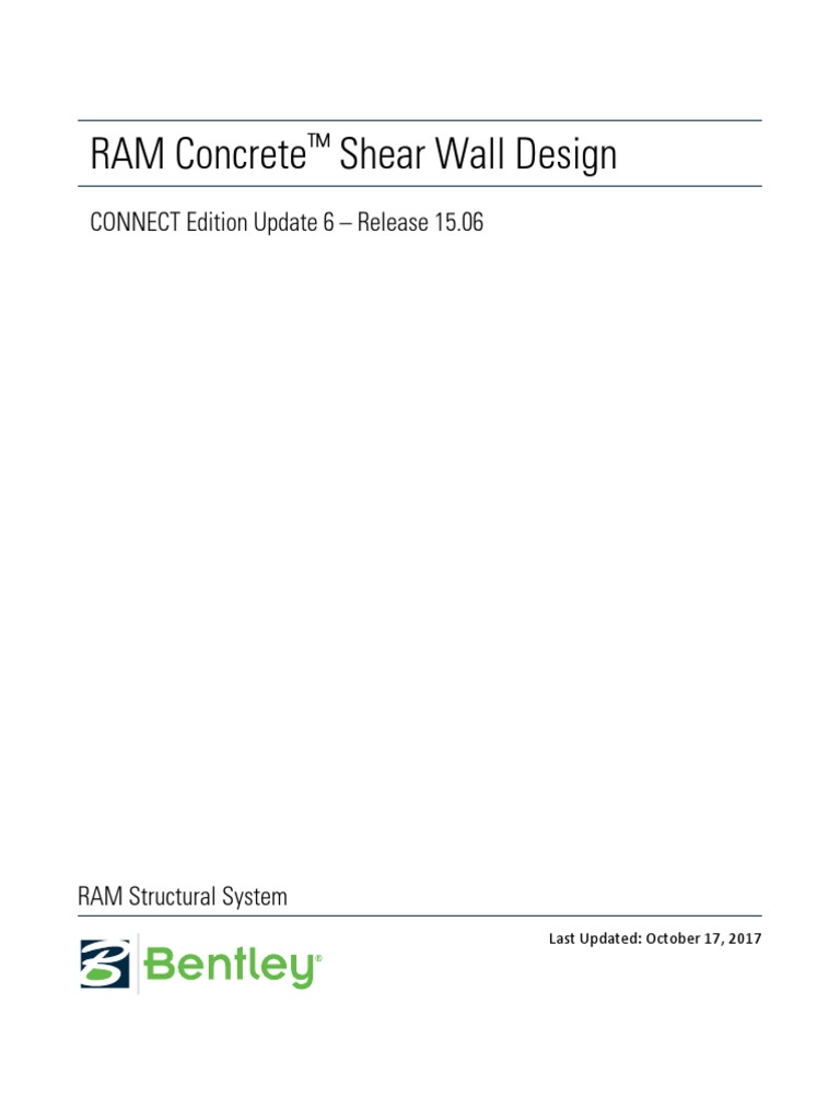 Concrete Shear Wall With Complete Details Ram Concept | PDF | Cartesian ...
