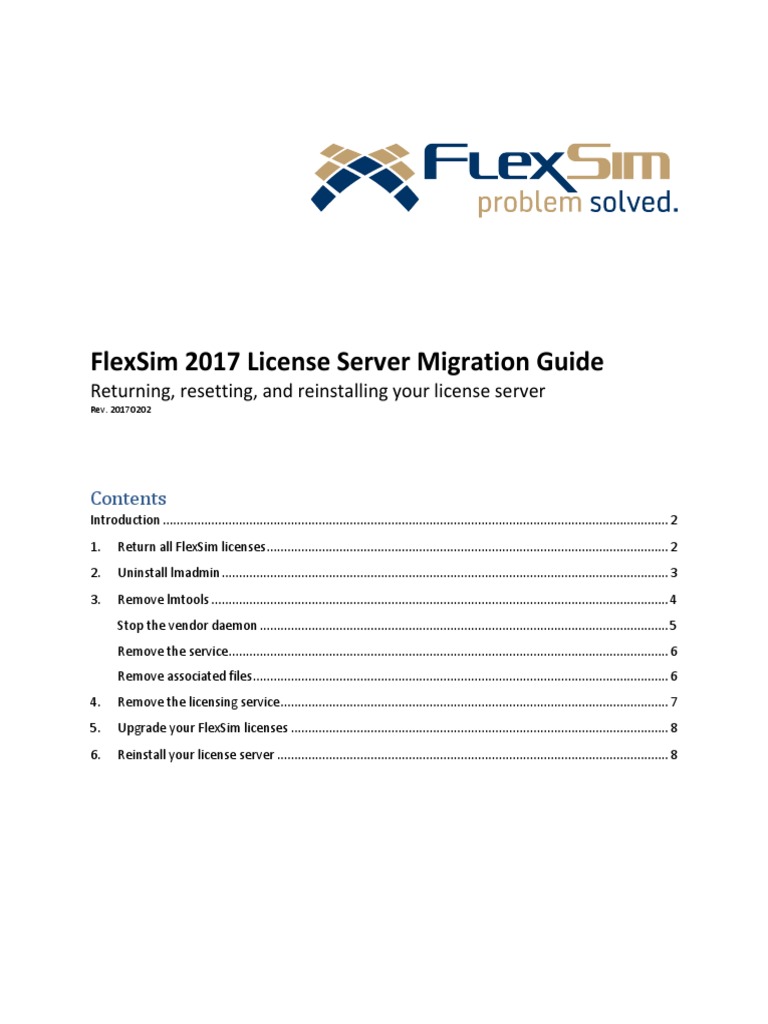 Flexsim 2017 License Server Migration Guide | PDF | Zip (File Format) | Computer File