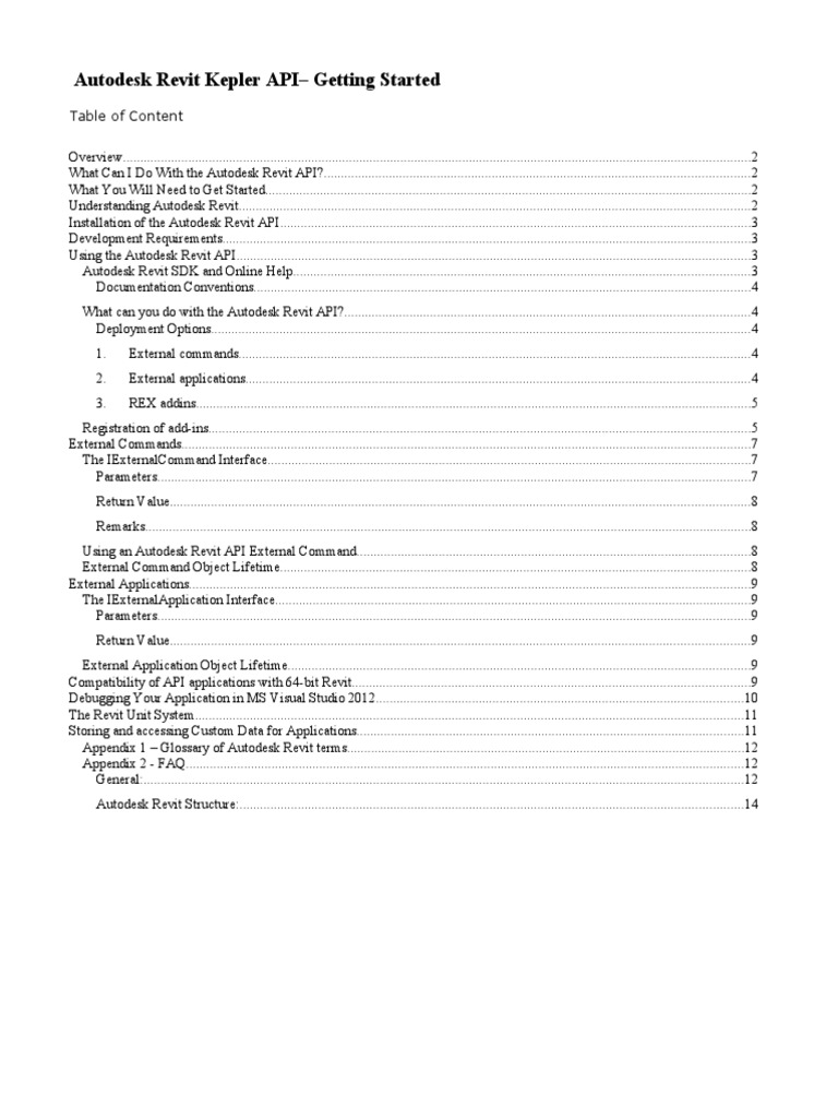 Getting Started With The Revit API | PDF | Autodesk Revit | Microsoft ...