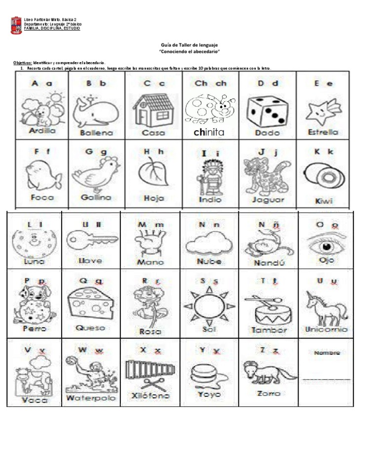 Taller de Lenguaje El Abecedario | PDF
