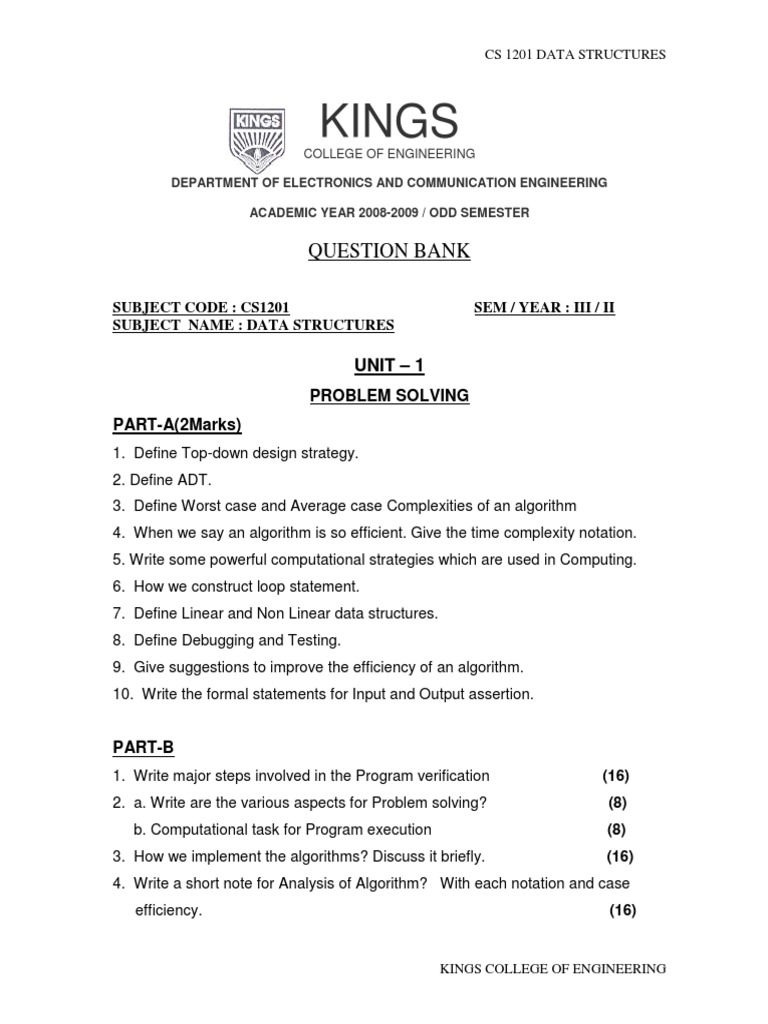 CS1201 Data | PDF | Queue (Abstract Data Type) | Discrete Mathematics