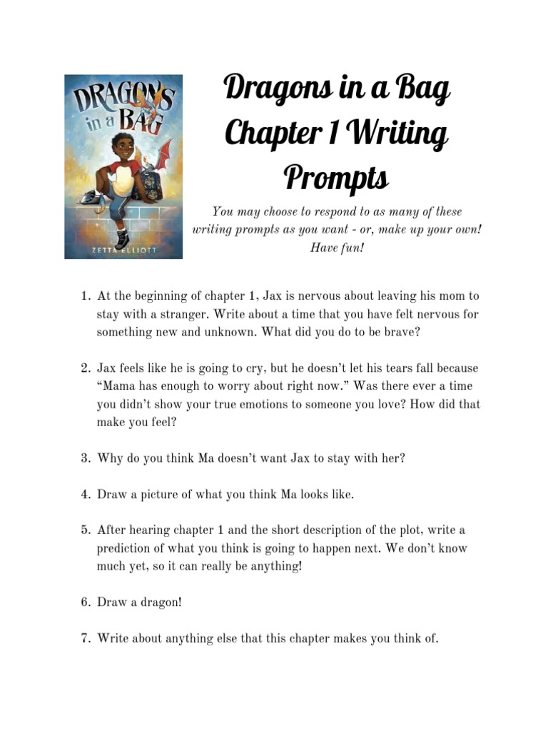 Chapter 1 Writing Prompts for Dragons | PDF