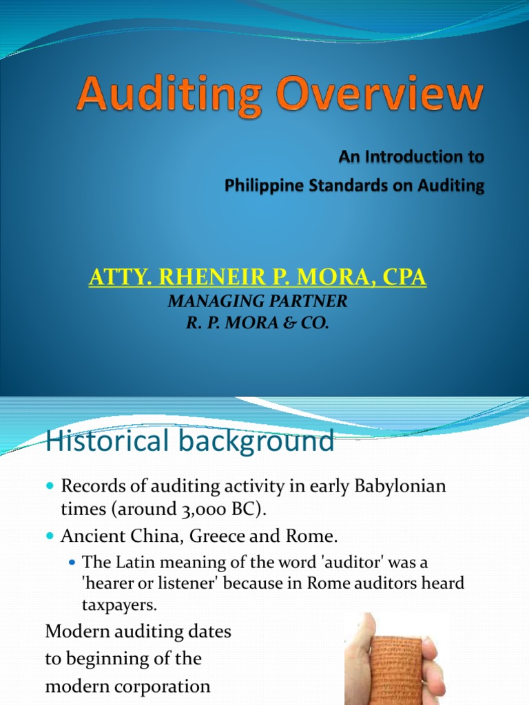 The Evolution and Principles of Auditing Standards in the Philippines ...