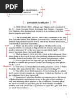 Affidavit of Complaint For Theft | PDF | Theft | Common Law
