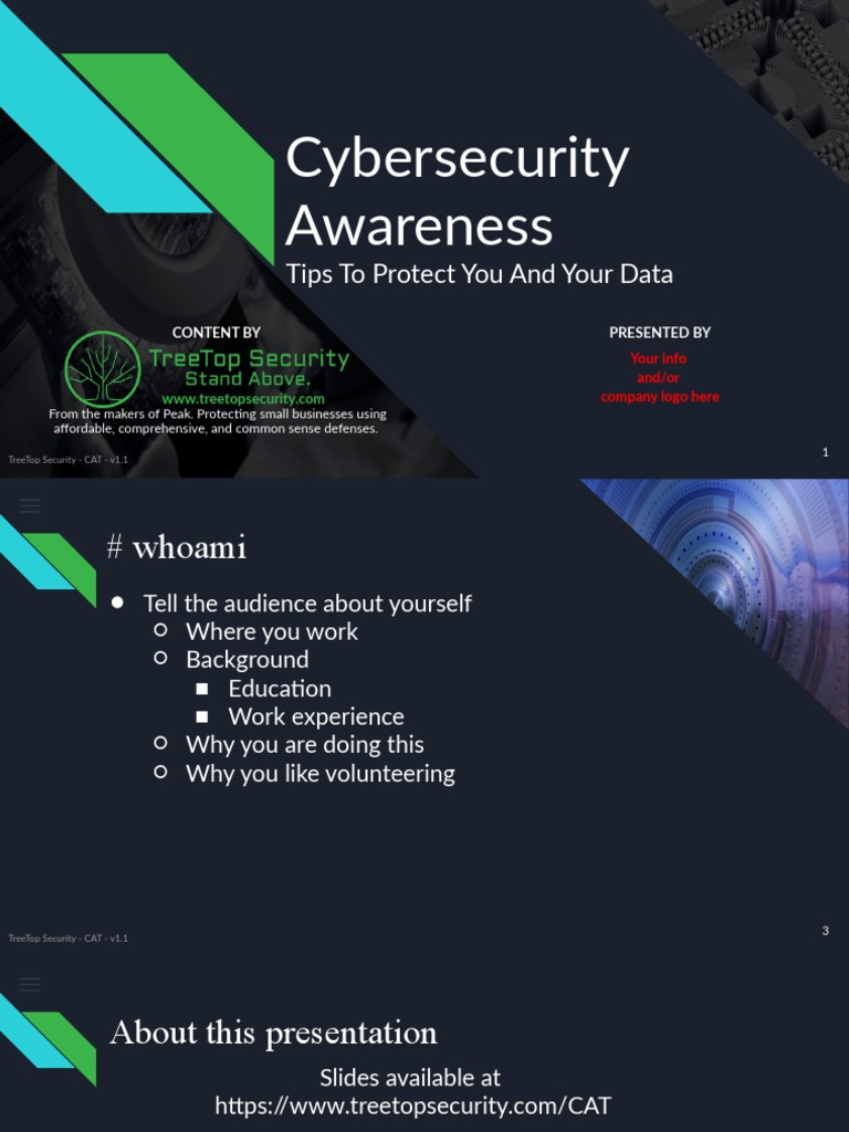 Public - Cybersecurity Awareness Presentation | PDF | Ransomware | Password
