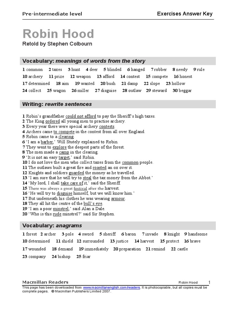 Robin Hood: Retold by Stephen Colbourn | PDF | Robin Hood | Archery