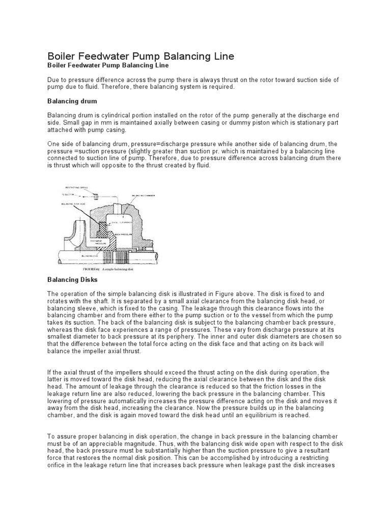 BFP Balancing Drum Function | PDF | Pump | Engines