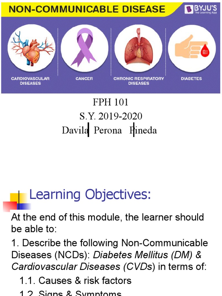 6.-NCDs Part I (Intro To NCDs & Diabetes Mellitus (DM) - 1 | PDF | Non ...