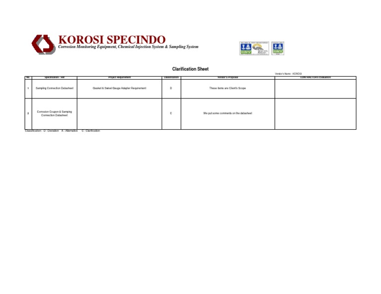 Clarification Sheet PDF | PDF