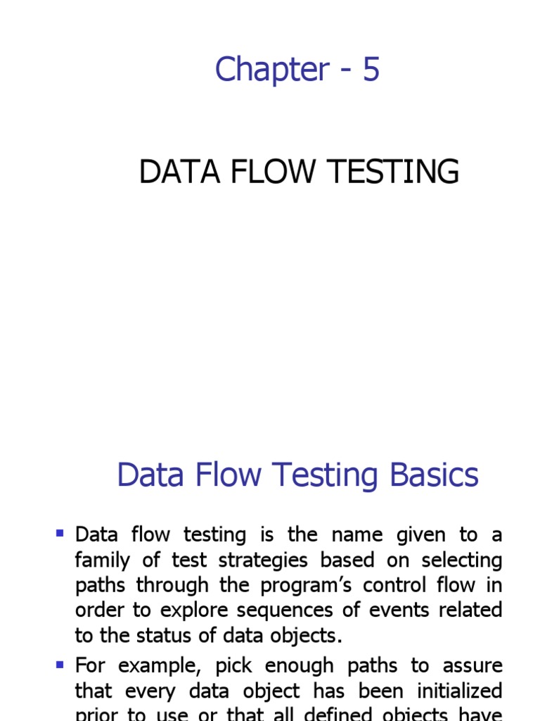Chapter - 5: Data Flow Testing | PDF | Computer Program | Programming