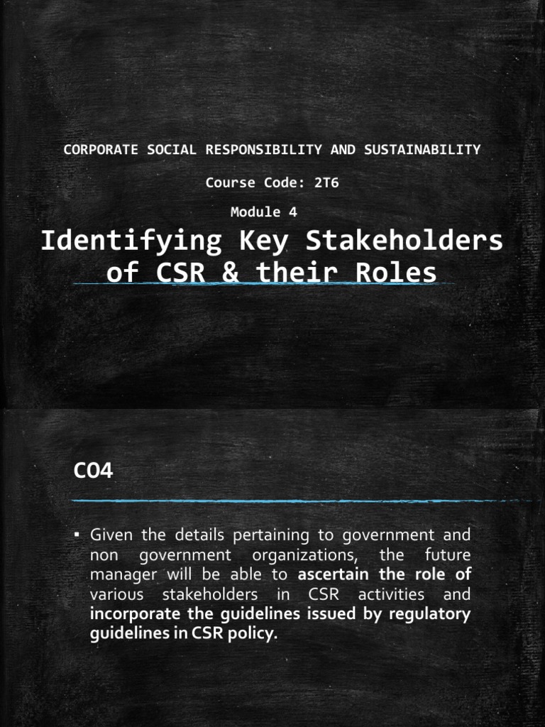 CSR Module 4 | PDF | Corporate Social Responsibility | Millennium ...