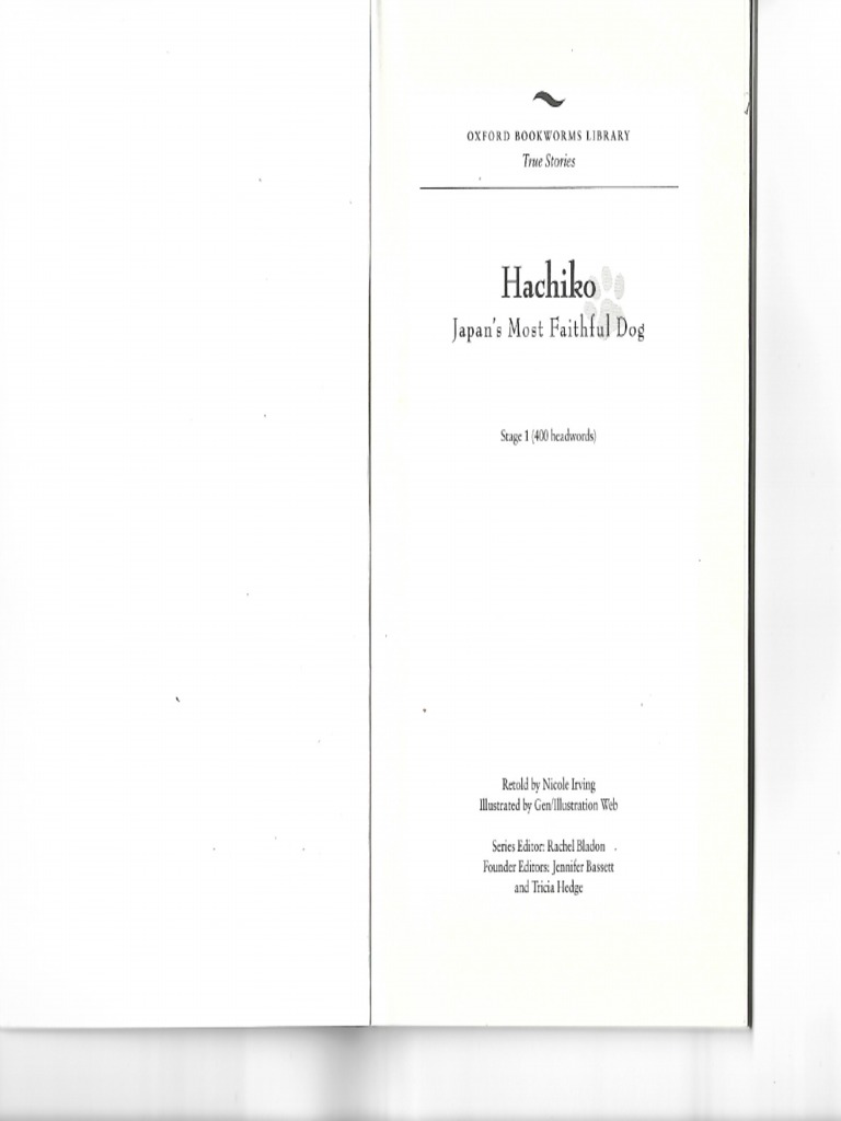 Oxford Bookworms Library Level 1 Hachiko: Japan's Most Faithful Dog | PDF