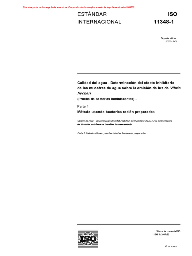 ISO 11348 1 2007 EN - Pdf.en - Es | PDF | Organización internacional ...