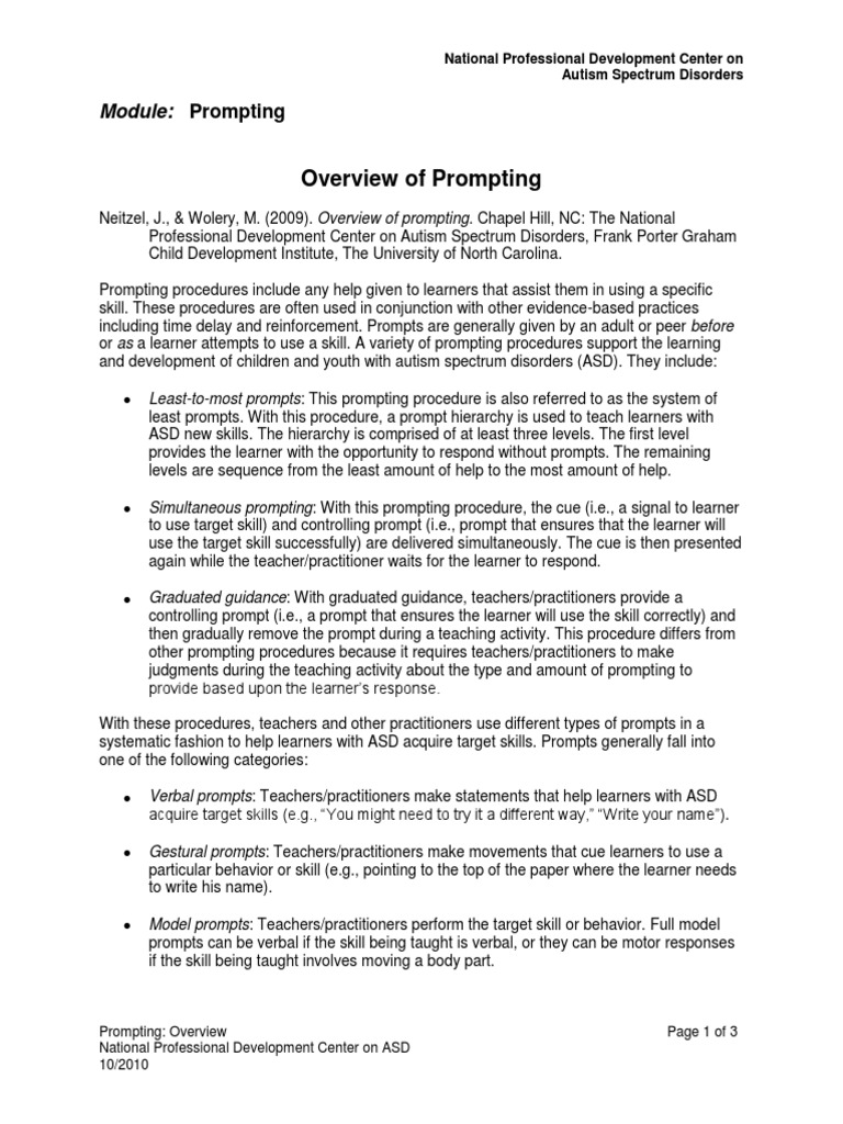 An Overview of Prompting Procedures and Their Effectiveness for ...