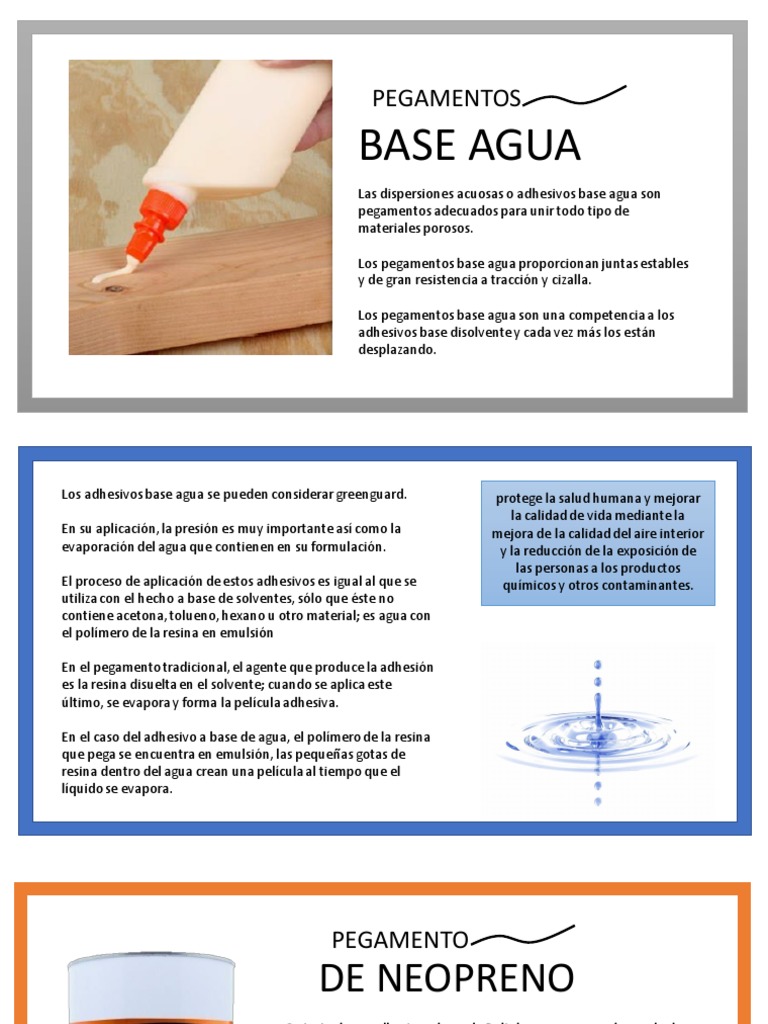 Marroquineria Tipos de Pegamentos | PDF | Solvente | Polímeros