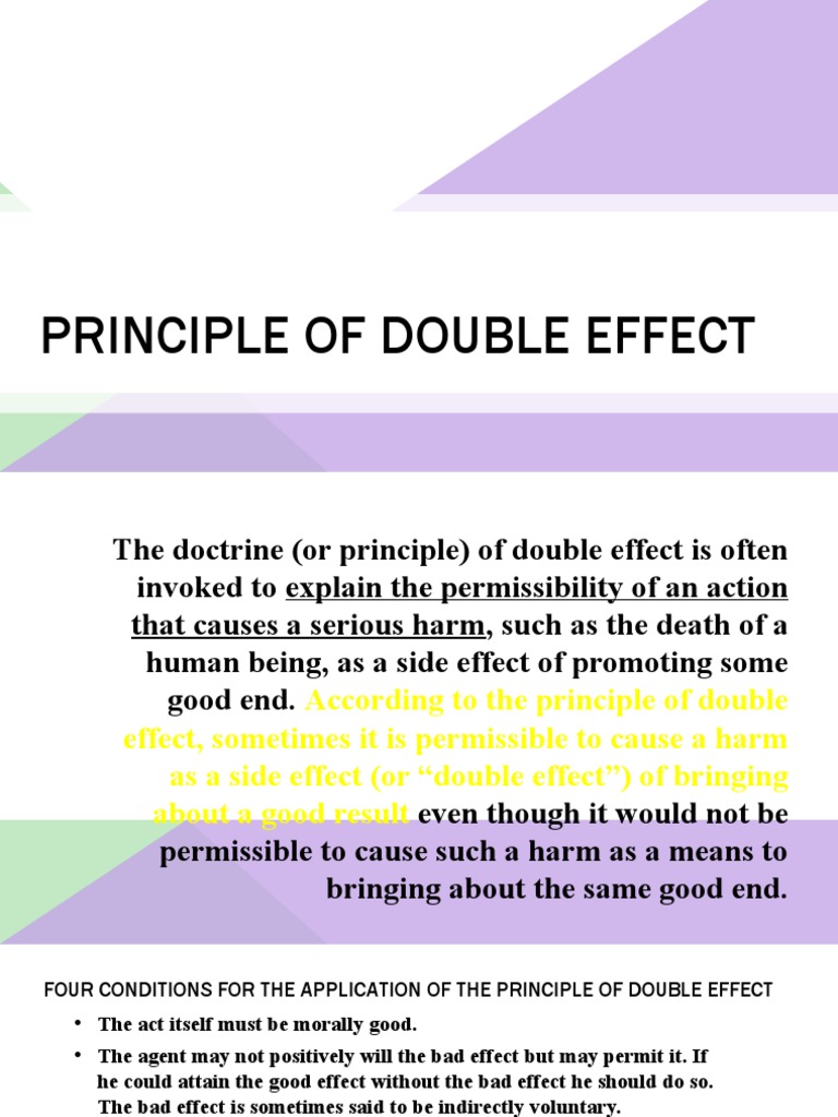 Understanding the Principle of Double Effect | PDF