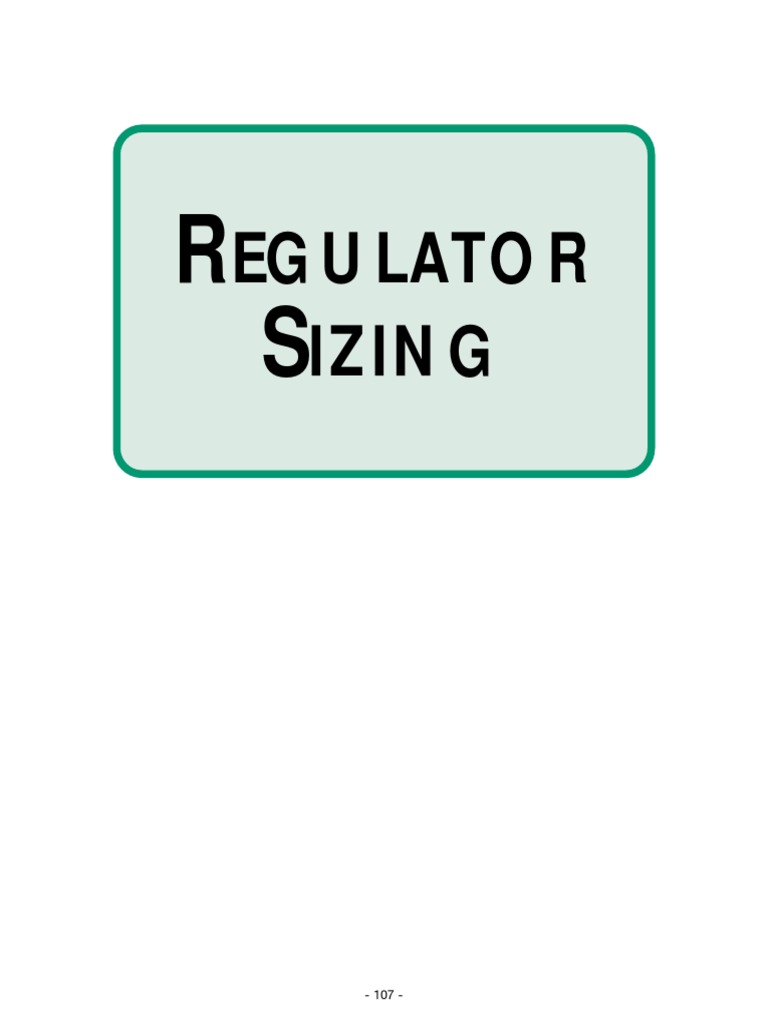 Gas Regulator Sizing Guidelines | PDF | Valve | Pipe (Fluid Conveyance)