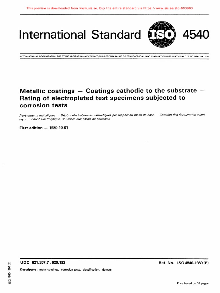 Iso 4540 1980 FR en PDF | PDF | Corrosion | Rust