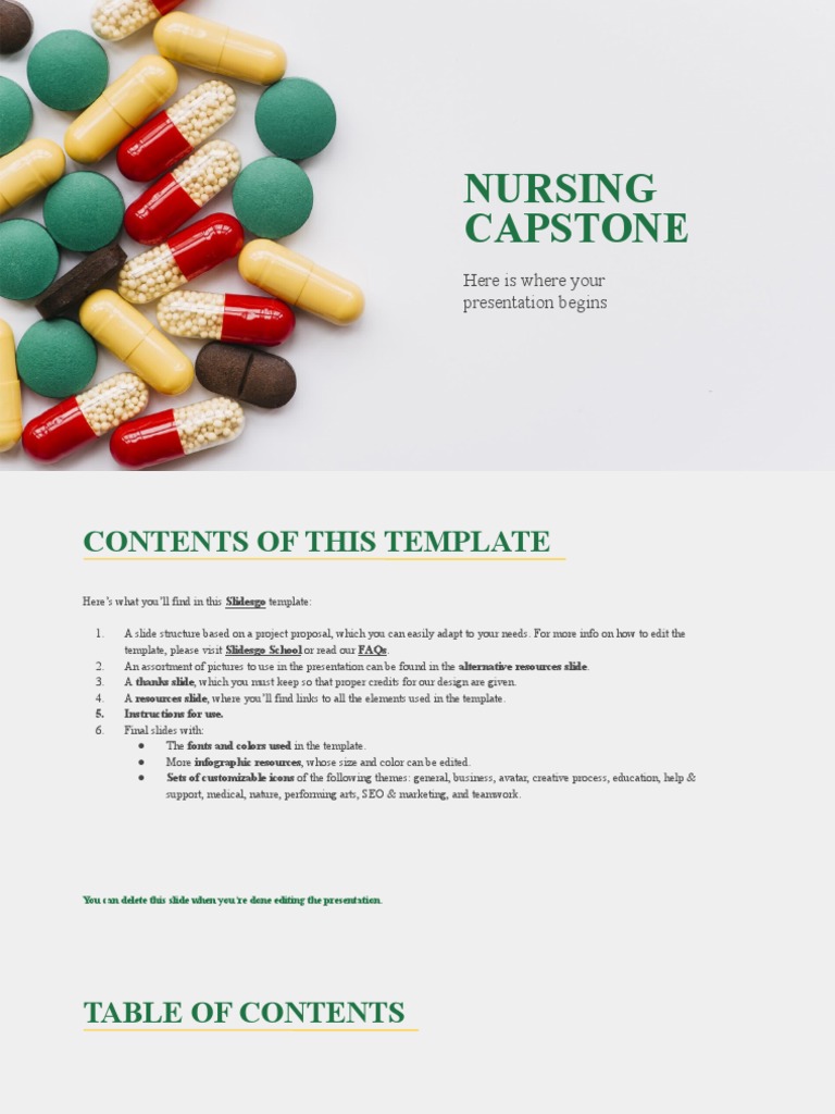 Nursing Capstone: Here Is Where Your Presentation Begins | PDF ...