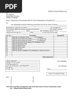 Remuneration Bill For Paper Setting: Signature With Date | PDF