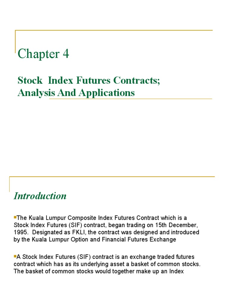 Stock Index Futures Contracts Analysis and Applications | PDF | Futures Contract | Arbitrage