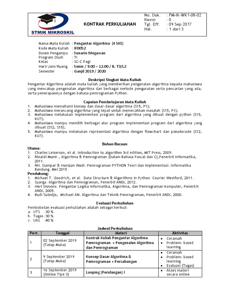(Sunario Megawan) - (Algoritma Pemrograman) - (SC-C Pagi) PDF | PDF