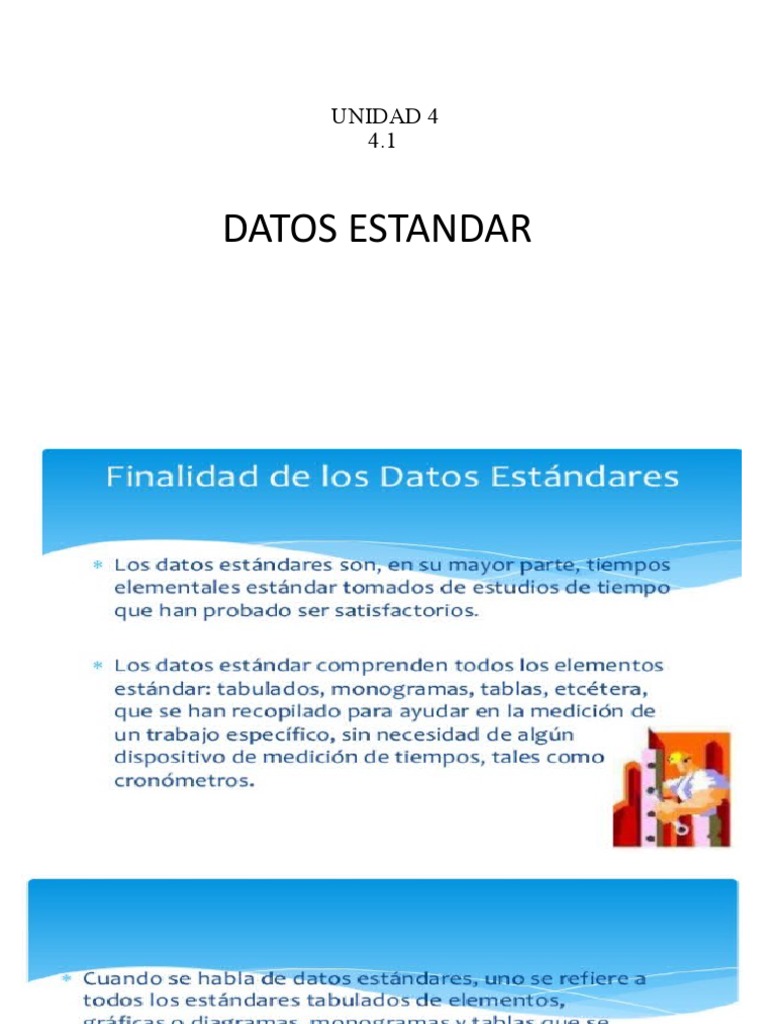 4.1 Datos Estandar | PDF