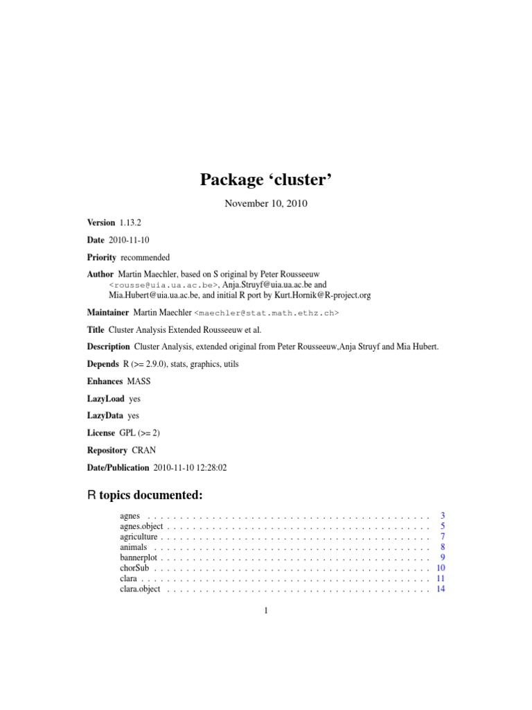 Cluster | PDF | Cluster Analysis | Matrix (Mathematics)