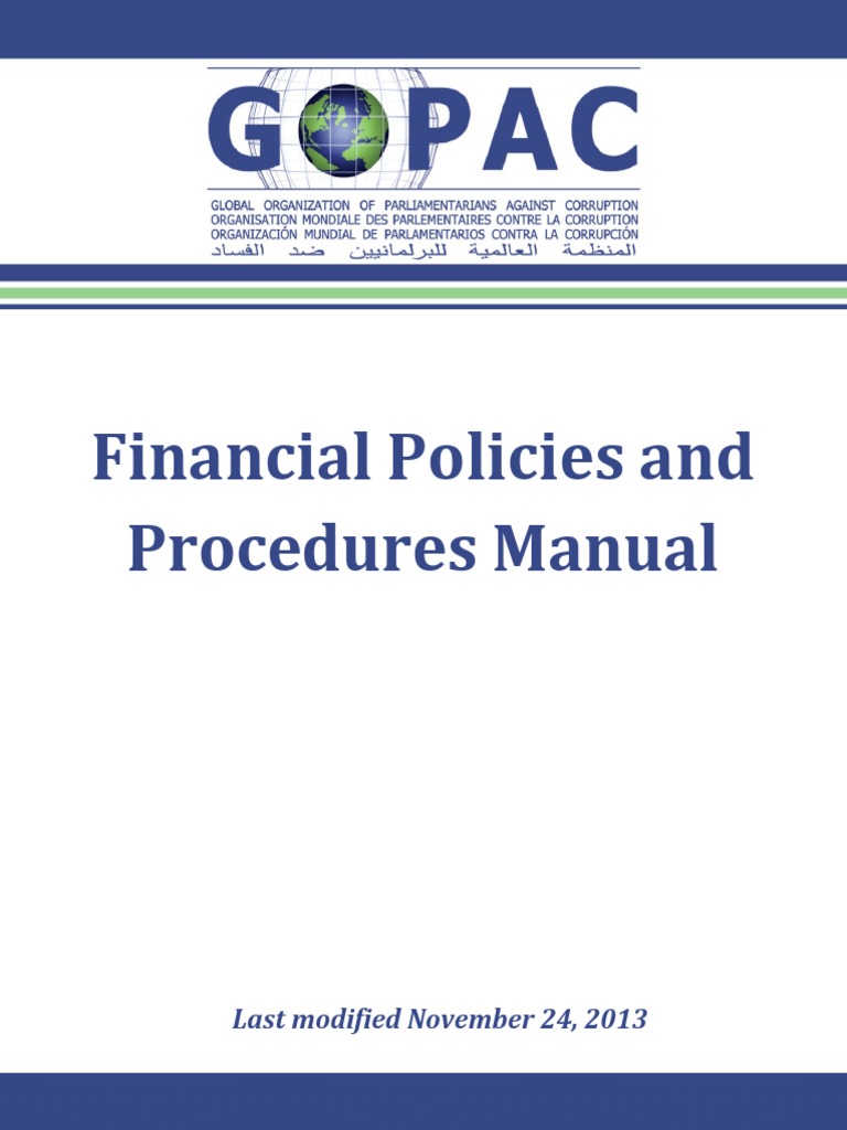 Financial Policies and Procedures Manual: Last Modified November 24 ...