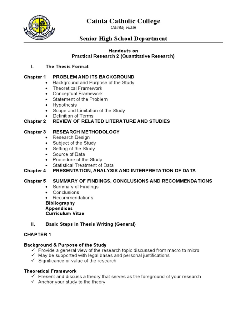 Cainta Catholic College: Senior High School Department | PDF | Validity ...