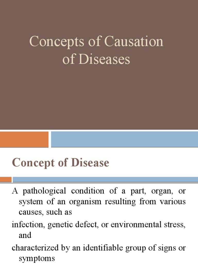 Concepts of Causation of Diseases | PDF | Causality | Epidemiology