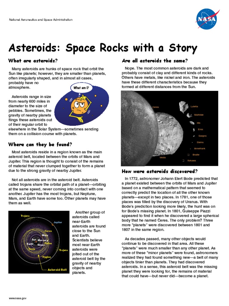 Asteroids Fun Sheet PDF | PDF | Asteroid | Dawn (Spacecraft)