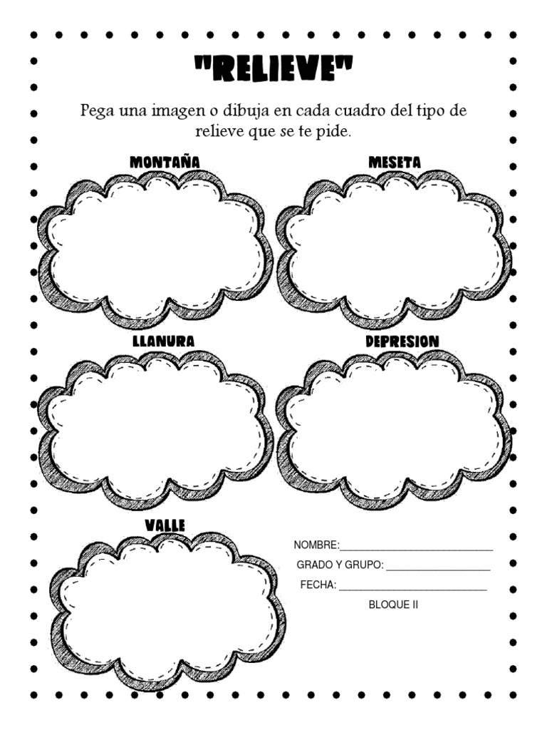 Hojas De Trabajo Sobre Agua Y Formas Del Relieve Trabajo Sobre El Agua