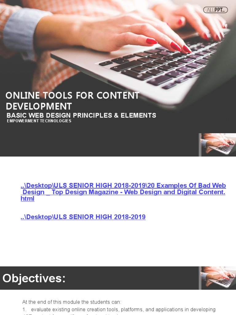 Basic Principles of Website | PDF | Websites | Application Programming ...