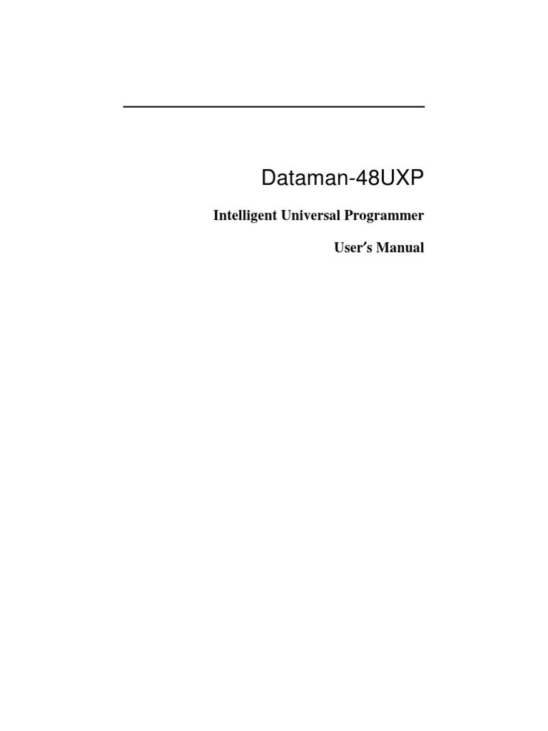 Dataman 48 UXPManual | PDF | Menu (Computing) | Flash Memory