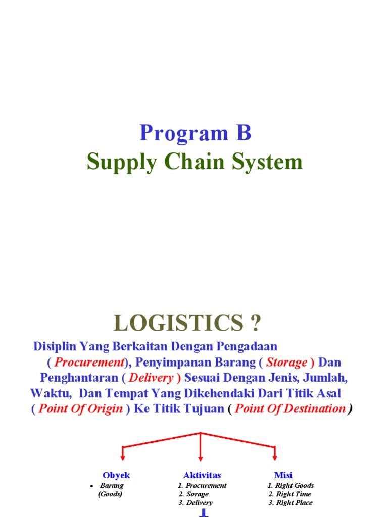 Program B: Supply Chain System | PDF | Supply Chain Management | Supply ...