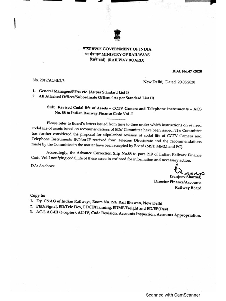 ACS-88, Codal Life of Assets | PDF