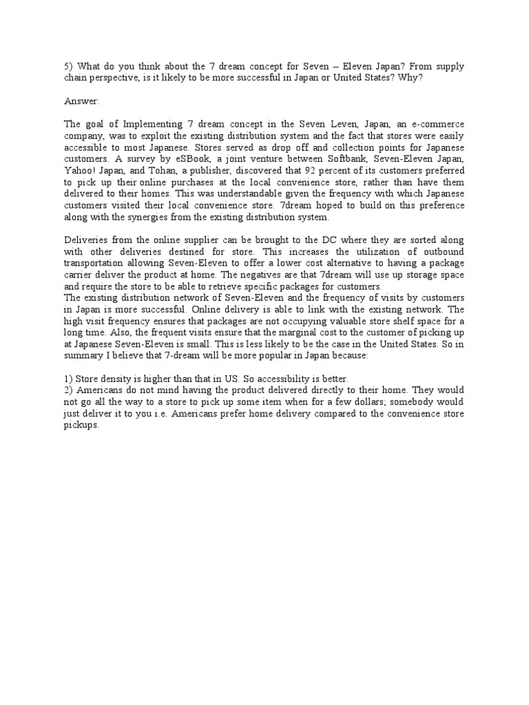 Contoh Jawapan Case Study | PDF | Convenience Store | Delivery (Commerce)