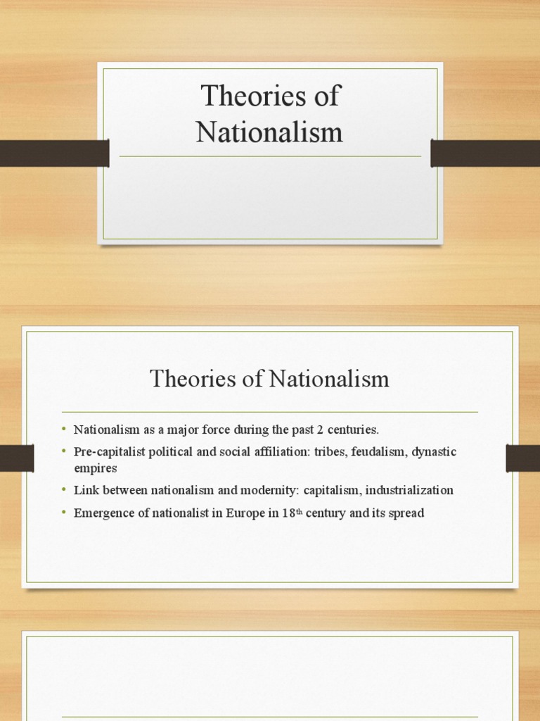 Theories of Nationalism | PDF | Nationalism | Nation State