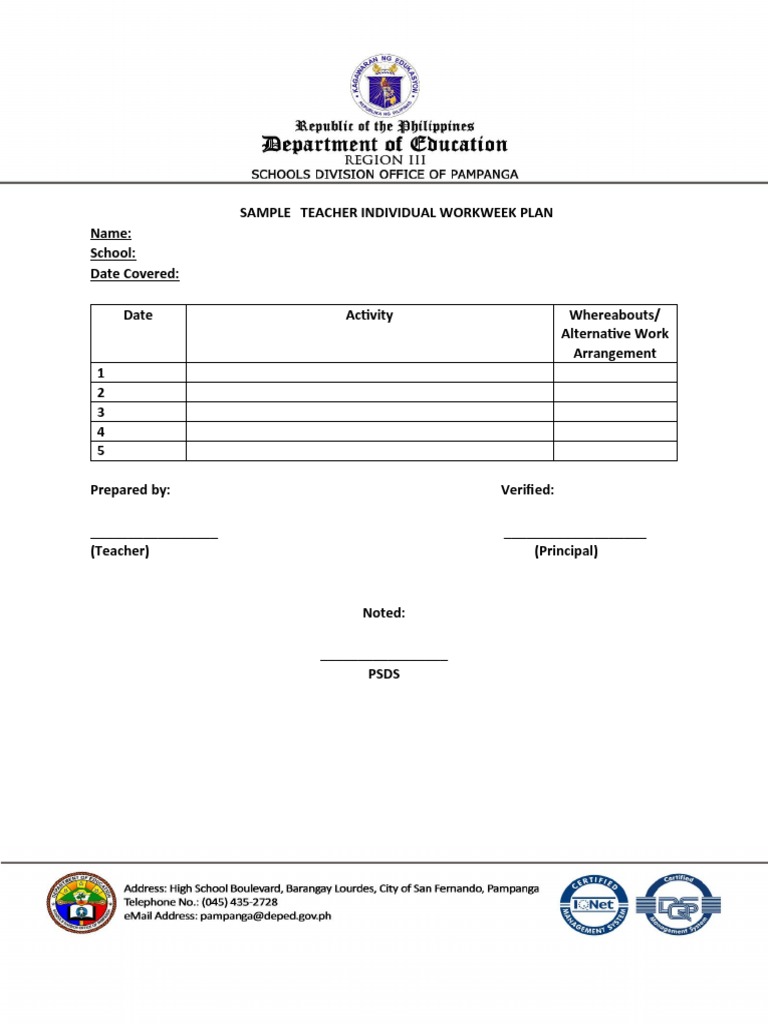Teacher Weekly Plan & Accomplishments | PDF | Online And Offline | Learning