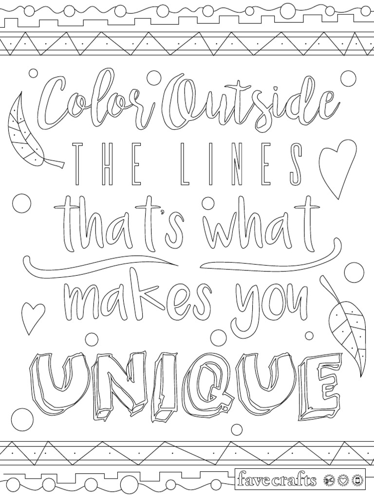 Color Outside The Lines Adult Coloring Page PDF | PDF