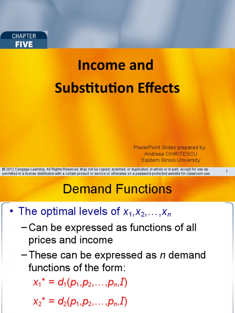 Chapter 5 Income and Substitution Effects | PDF | Demand | Demand Curve