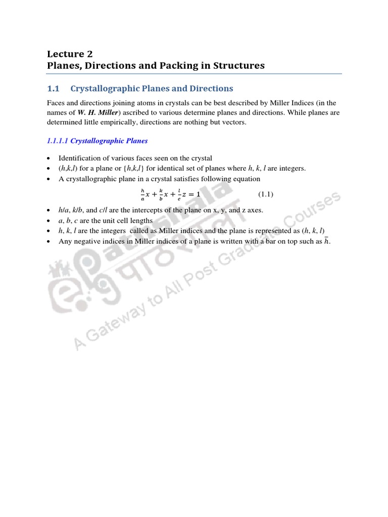 Plans in Structures 2 PDF | PDF | Crystal Structure | Biophysics