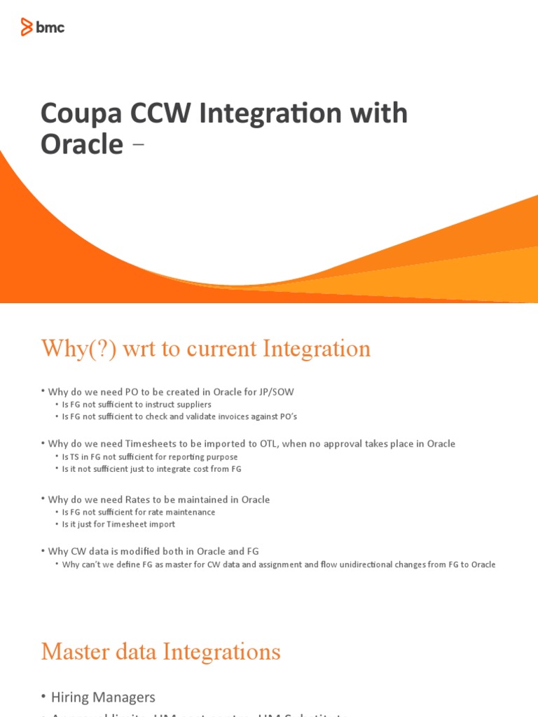 Coupa CCW Integration With Oracle | PDF | Oracle Corporation ...